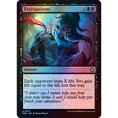 [Shuffle] MTG: Foundations (FDN) U 0173 | Exsanguinate (Foil) | Shopee ...