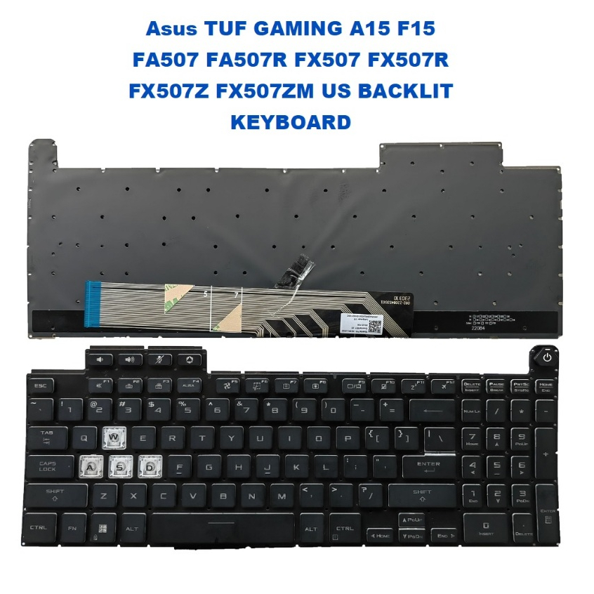 Asus TUF GAMING A15 F15 FA507 FA507R FX507 FX507R FX507Z FX507ZM RGB BACKLIT US BACKLIT KEYBOARD ...
