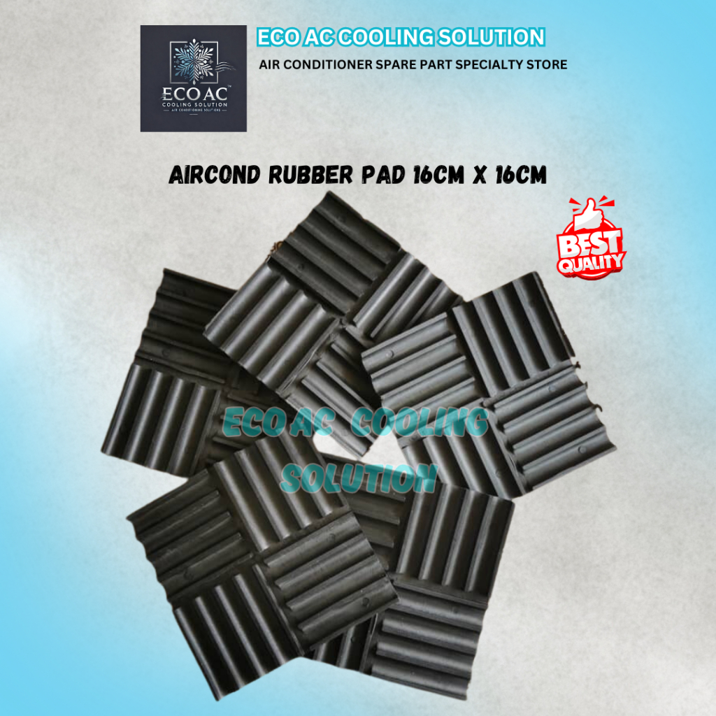 AIRCOND RUBBER PAD 黑色橡胶垫 6.5' X 6.5' (Shock absorption, noise reduction ...