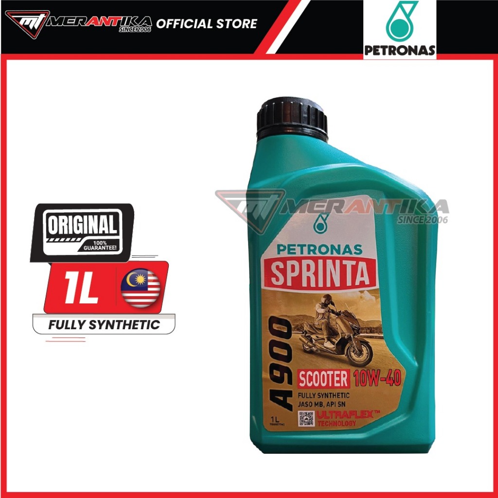 MERANTIKA l PETRONAS Sprinta A900 Fully Synthetic 10W40 1L Scooter Oil ...