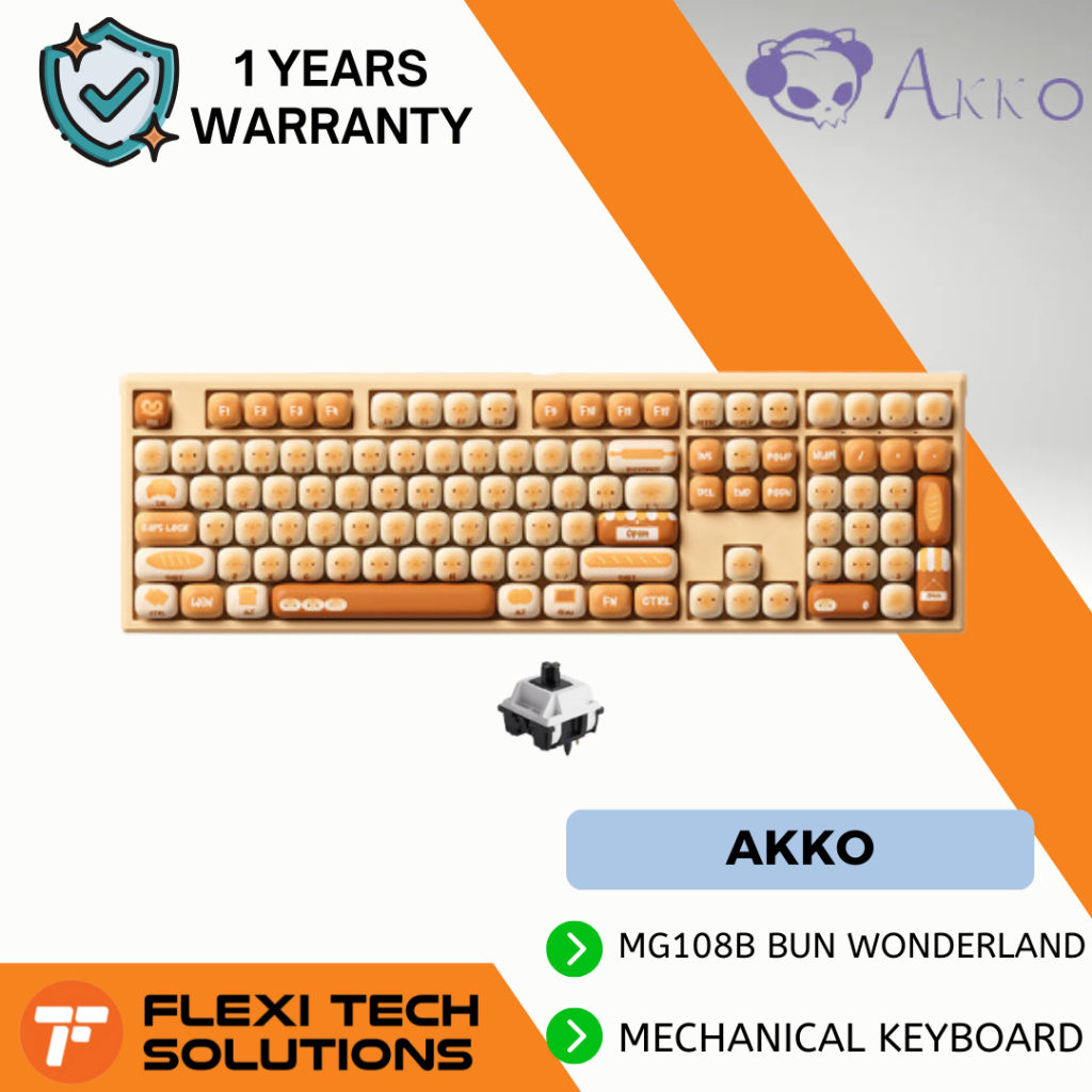 Flexi Tech Akko MG108B Bun Wonderland Mechanical Keyboard - Akko V3 ...