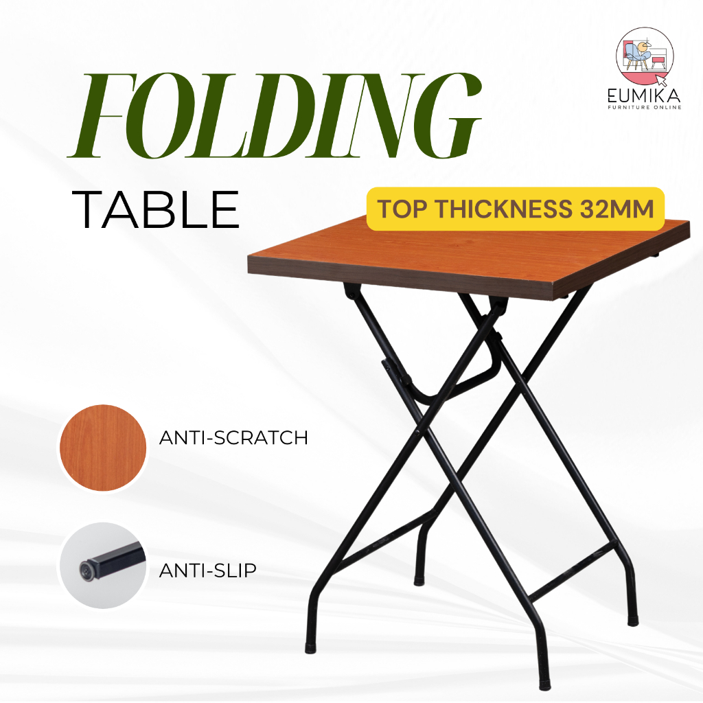 EUMIKA - Meja Lipat Foldable Table Study Table Meja Tulis Banquet Table ...