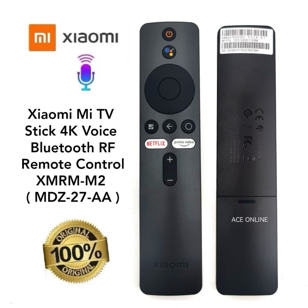 Xiaomi Mi TV Stick 4K Voice Bluetooth RF Remote Control XMRM-M2 ( MDZ-27-AA ) OEM & Original ...