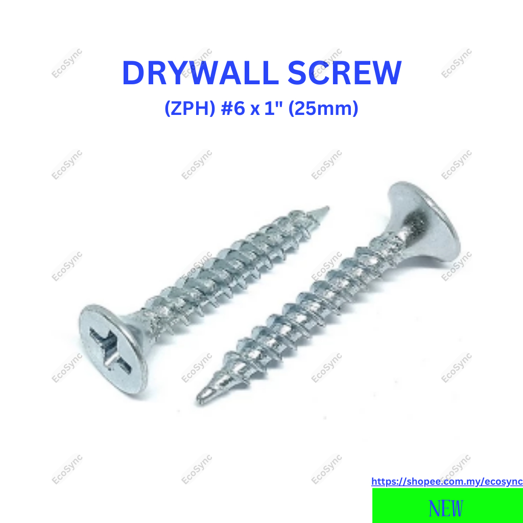 DRYWALL SCREW 06 x 1" ZPH (Plaster Ceiling & Partition Screw) | Shopee ...