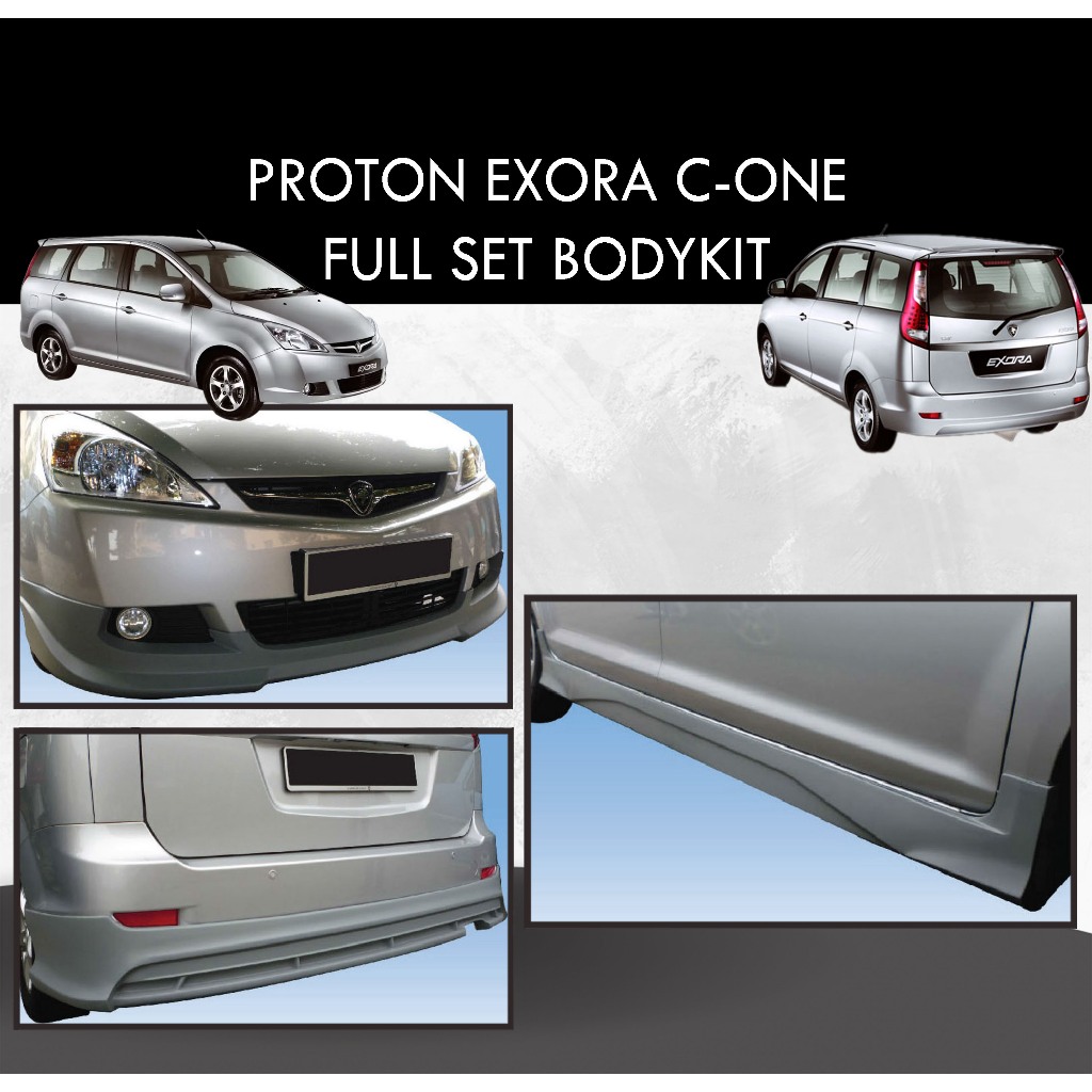 PROTON EXORA C-ONE STYLE FULL SET BODYKIT FRONT SKIRT, SIDE SKIRT, REAR ...