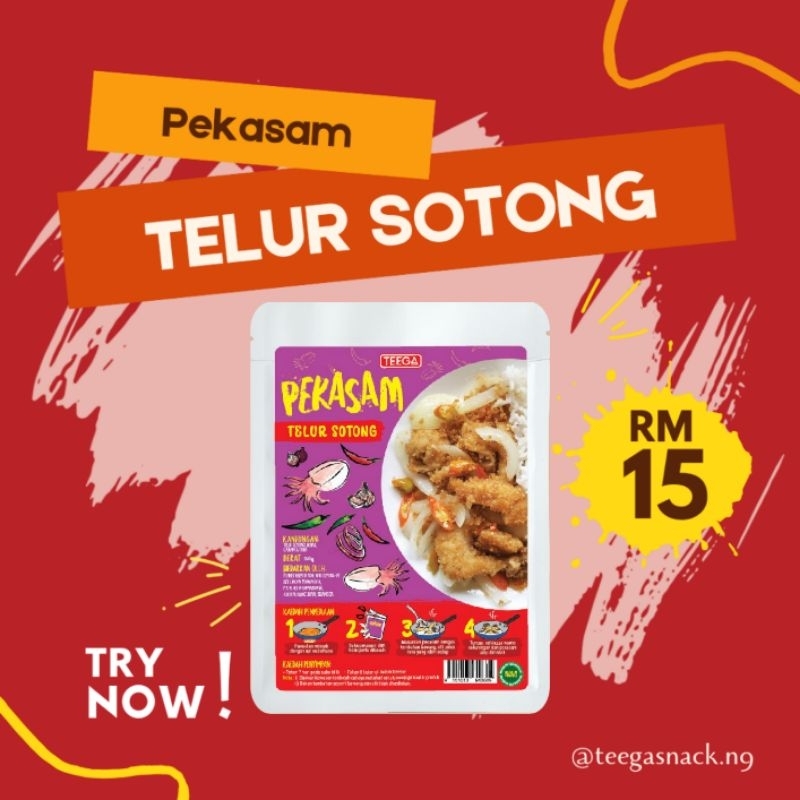 Teega Pekasam Telur Sotong Pack 150g | Shopee Malaysia