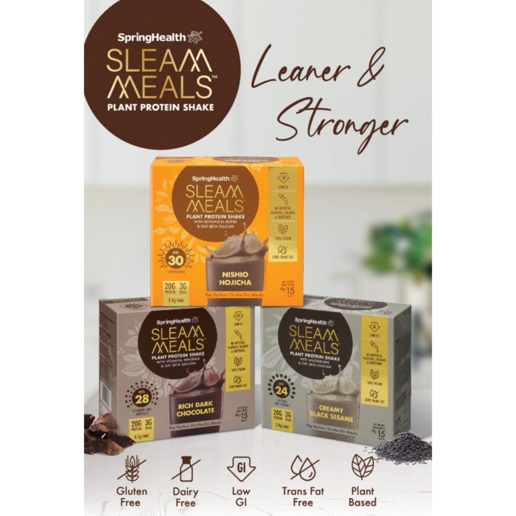 SpringHealth SLEAMMEALS 15 Sachets DARK CHOCO/BLACK SESAME/NISHIO ...
