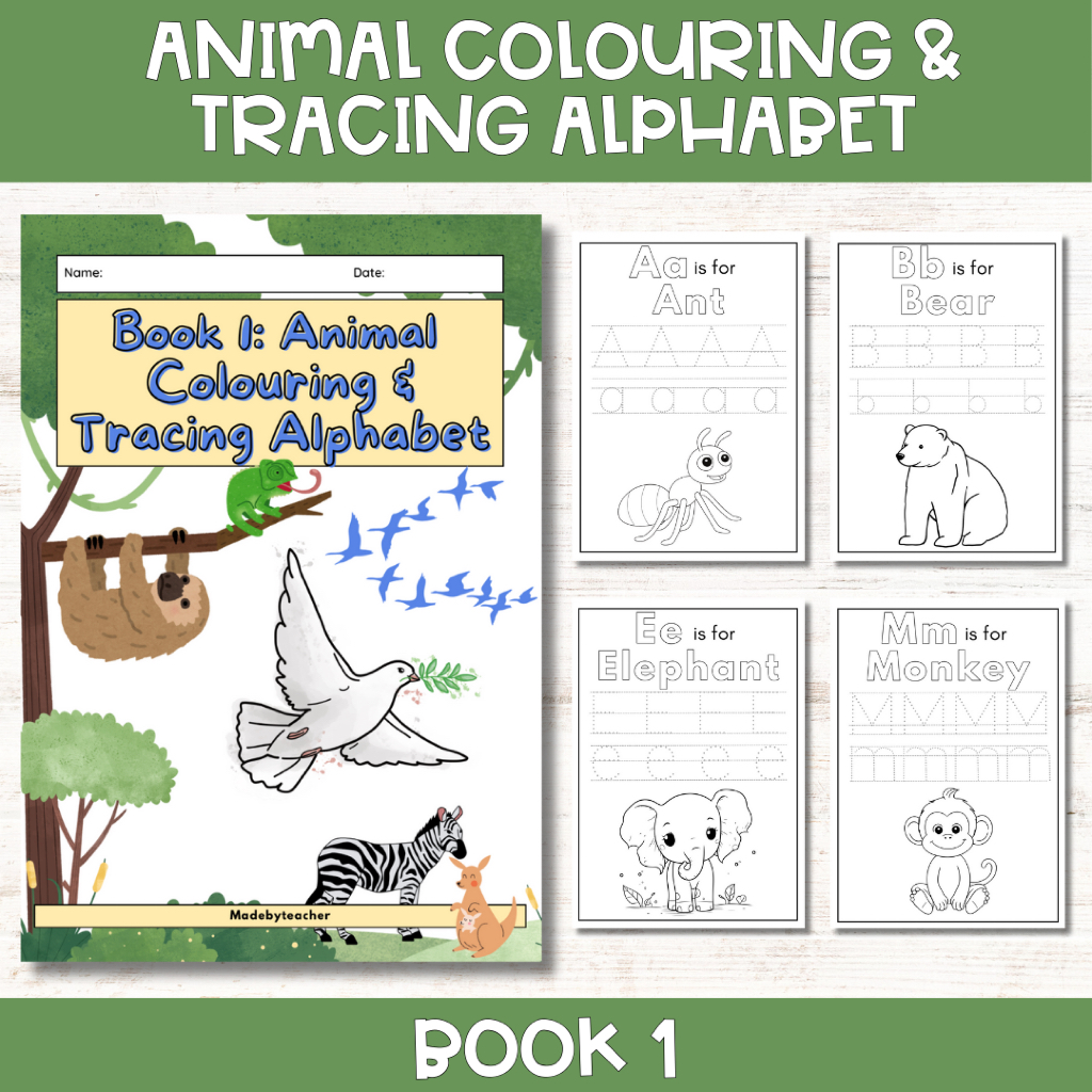ANIMAL COLOURING & TRACING ALPHABET (BOOK 1) | Shopee Malaysia