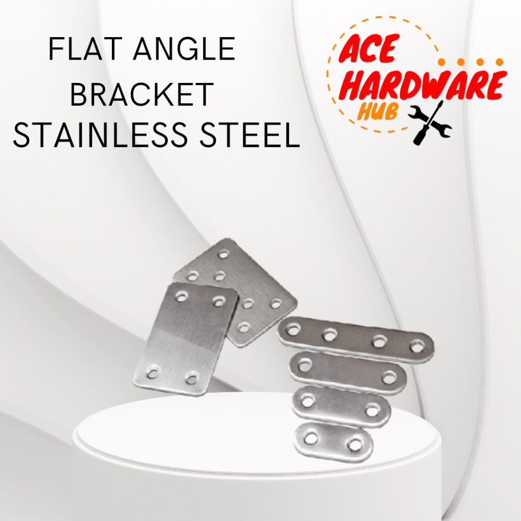 [1pcs] Stainless Steel Flat Angle Bracket Shelf Bracket / Connecting ...