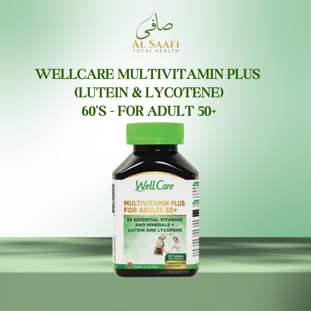 WELLCARE Multivitamin Plus (+Lutein & Lycopene) 60 Tablets - for Adults ...