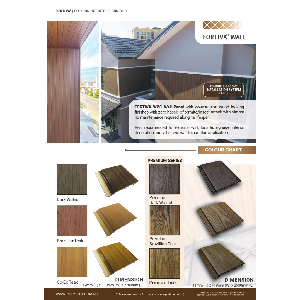 (DISPLAY ONLY) FORTIVA WPC WALL PANEL FOR OUTDOOR | Shopee Malaysia