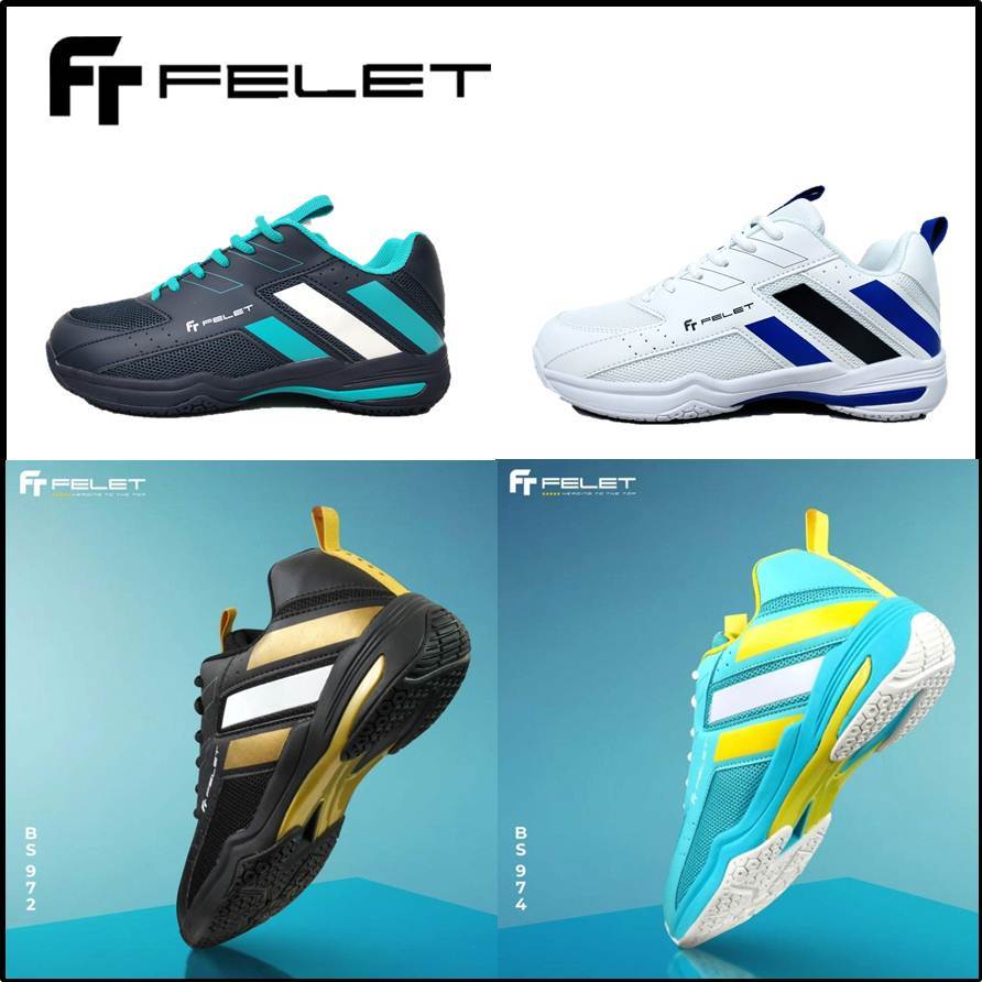 FELET Badminton Shoes FT BS 972 / 977 / 978 (100% Original) | Shopee ...