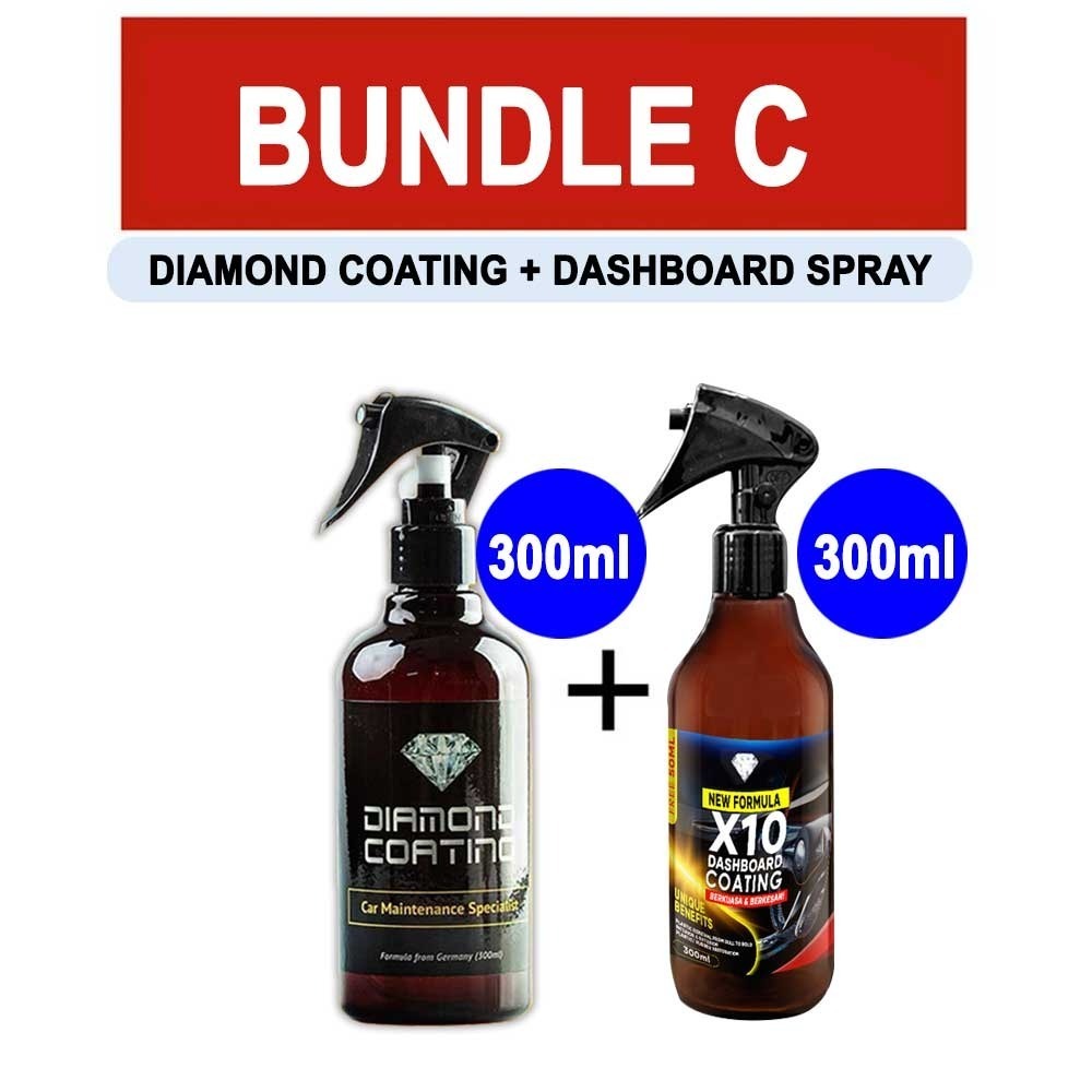 DIAMOND BUNDLE C (Diamond Coating + Dashboard Spray Shine) -Ceramic Car ...