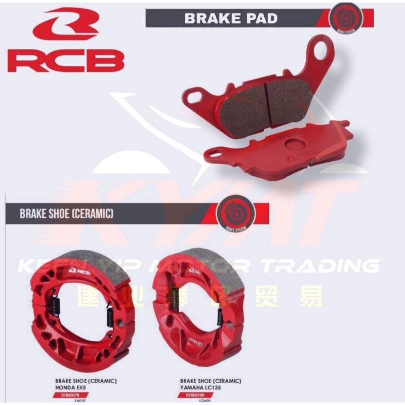 RCB CERAMIC BRAKE SHOES/ BRAKE PAD LC135/Y15ZR/RS150R/W125/W110/RG 100% ...