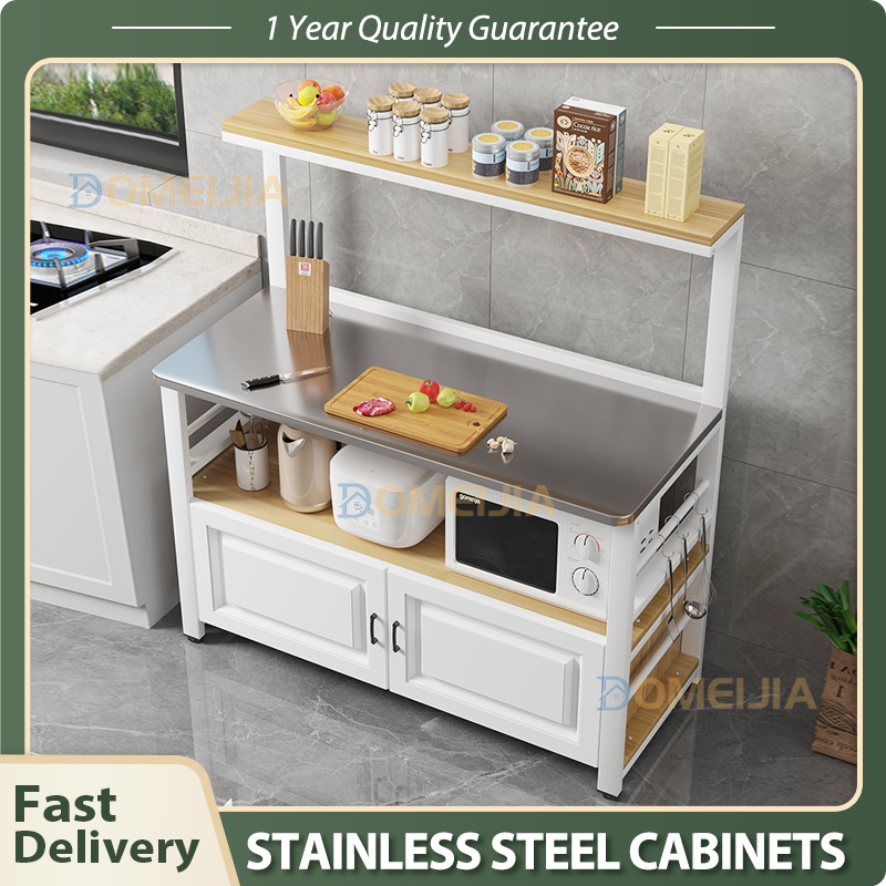 Kitchen stainless steel floor-standing multi-layer pot supplies storage ...