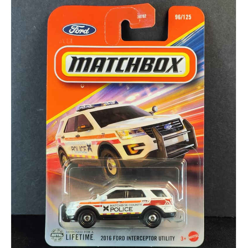 Matchbox 2016 Ford Interceptor Utility - White Matchbox County Police ...
