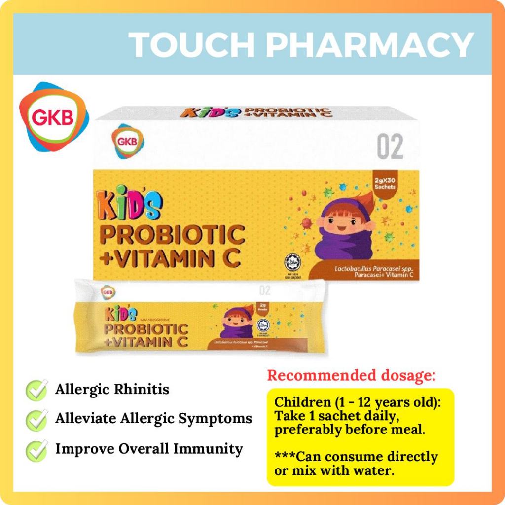 GKB Kids Probiotic+Vitamin C For Your Child's Immunity 30's/BOX ...