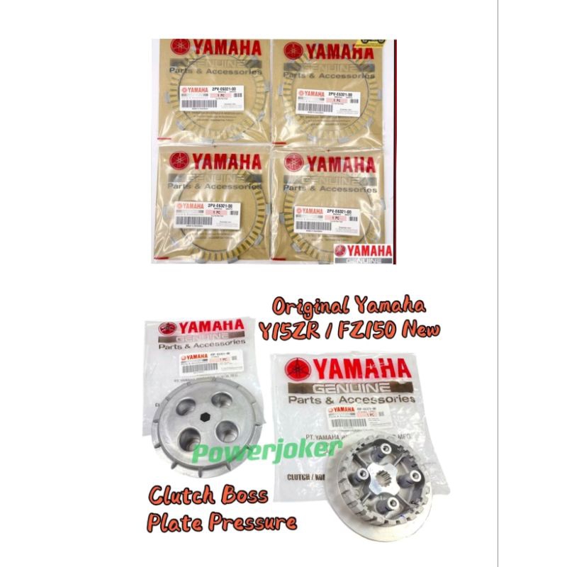 ORIGINAL Clutch Plate Y15 Y15zr V1 V2 FZ150 SET 4KEPING MANGKUK CLUTCH BOSS PRESSURE PRIMARY ...