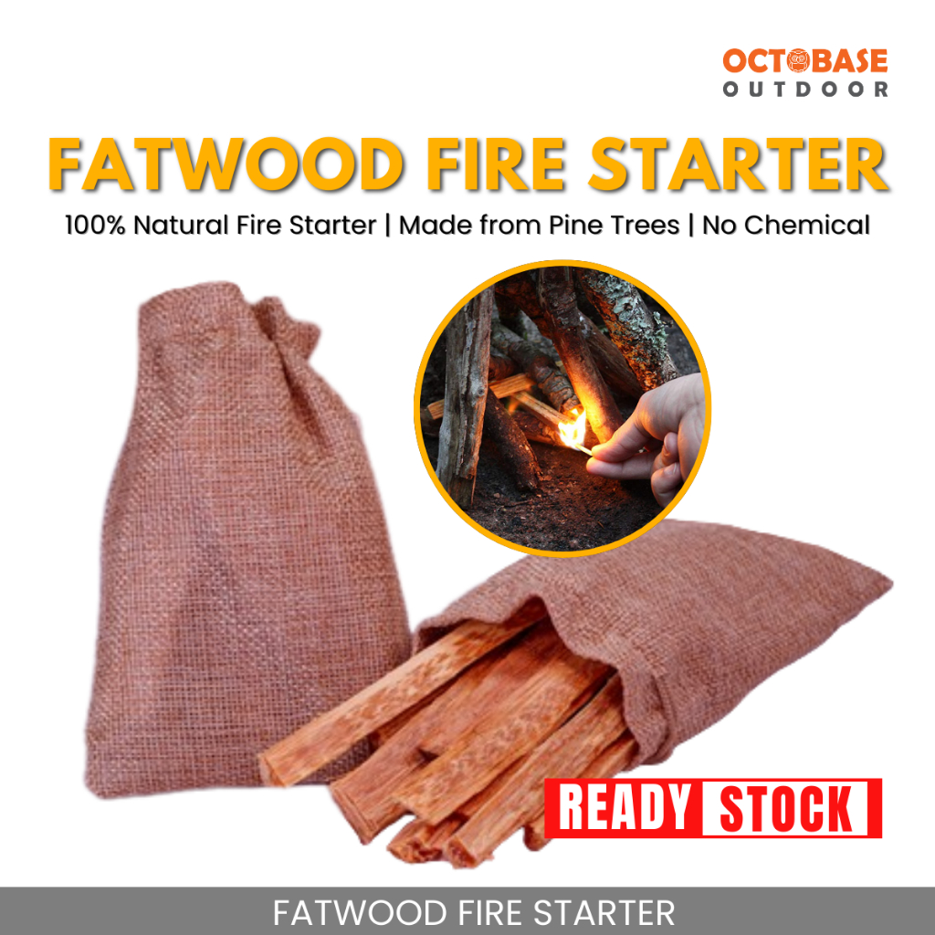 FATWOOD NATURAL FIRE STARTER 100% NATURAL FATWOOD PINE TINDER STICK ...
