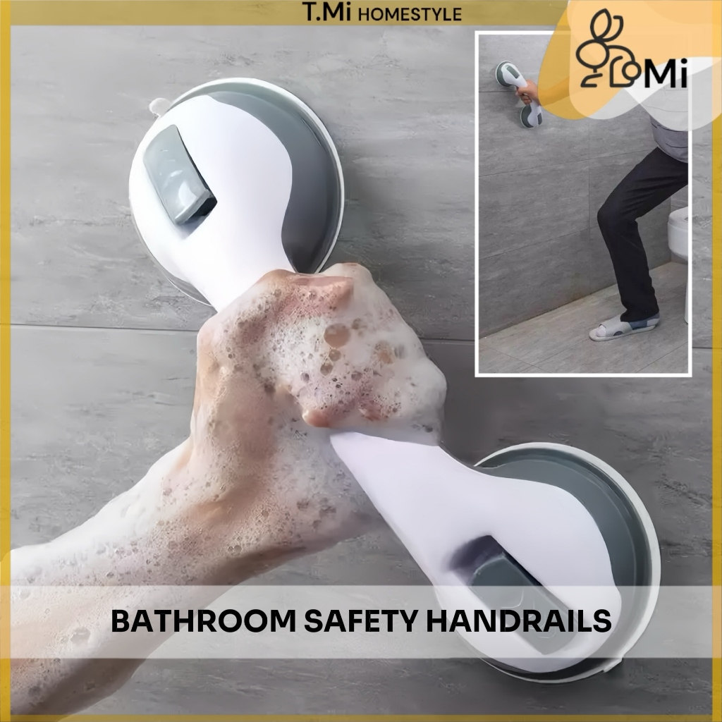 TMi Bathroom Handrails Toilet Strong Suction Handle Bar Safety Grip ...