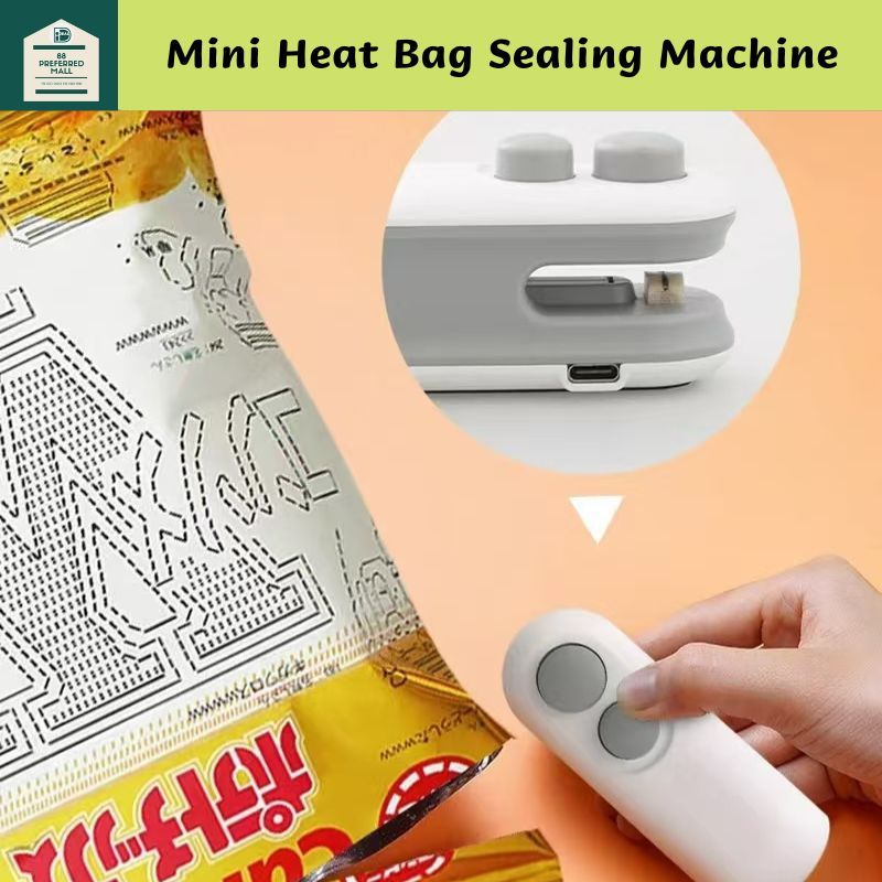 Mini Heat Sealing Machine Snack Plastic Bag Sealing Rechargeable ...
