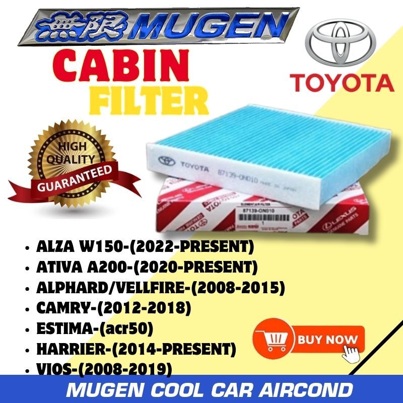 TOYOTA- AIRCOND CABIN FILTER BLUE FOR ALZA/ATIVA/ALPHARD/VELLFIRE/CAMRY ...