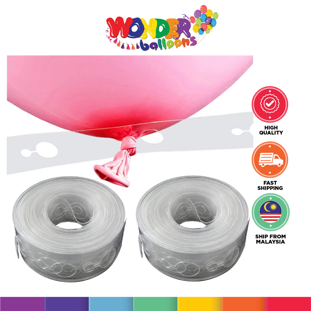 (5M Long) Balloon Chain Tape Dual Hole Balloon Strip Connect Chain ...