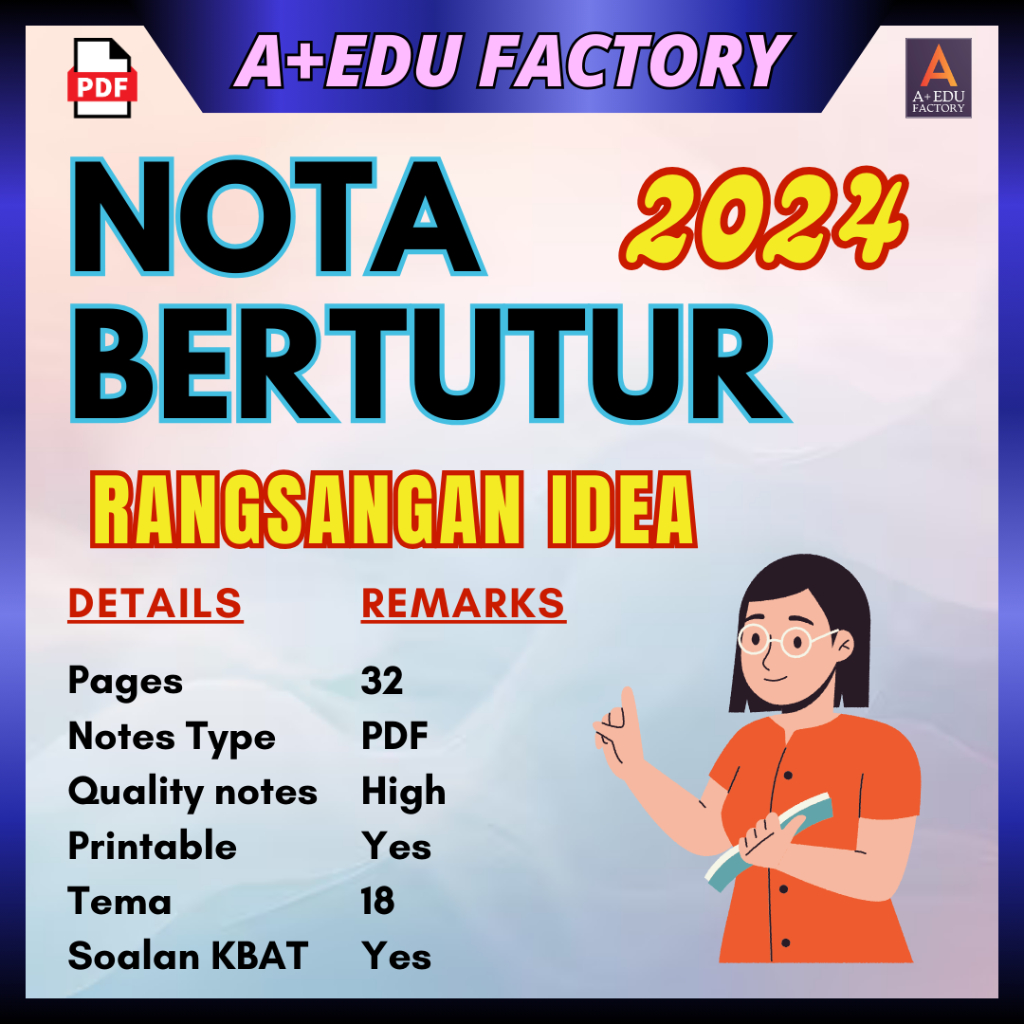 [📚PDF] NOTA BERTUTUR RANGSANGAN IDEA 2024 [SPM] BAHASA MELAYU | Shopee Malaysia