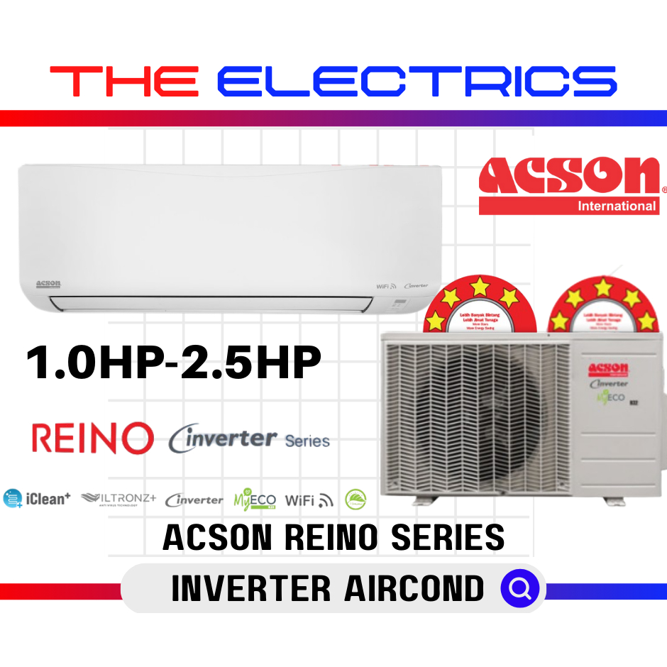 ACSON 1.0HP 1.5HP 2.0HP 2.5HP INVERTER REINO AIRCOND A3WMY10BNF A3WMY15BNF A3WMY20BNF A3WMY25BNF ...