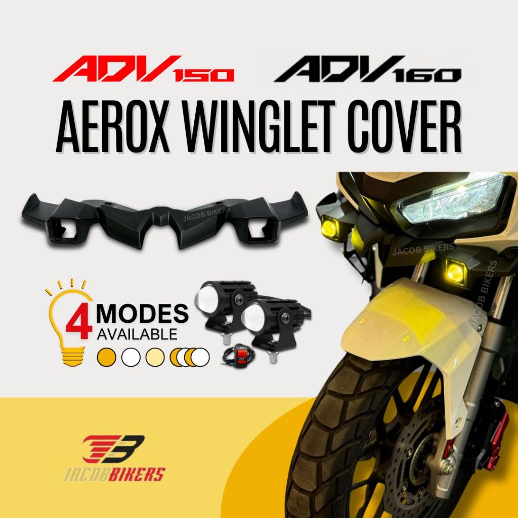 HONDA ADV150 ADV160 AEROX WINGLET COVER SPOTLIGHT LED 2.0 FAIRING ...