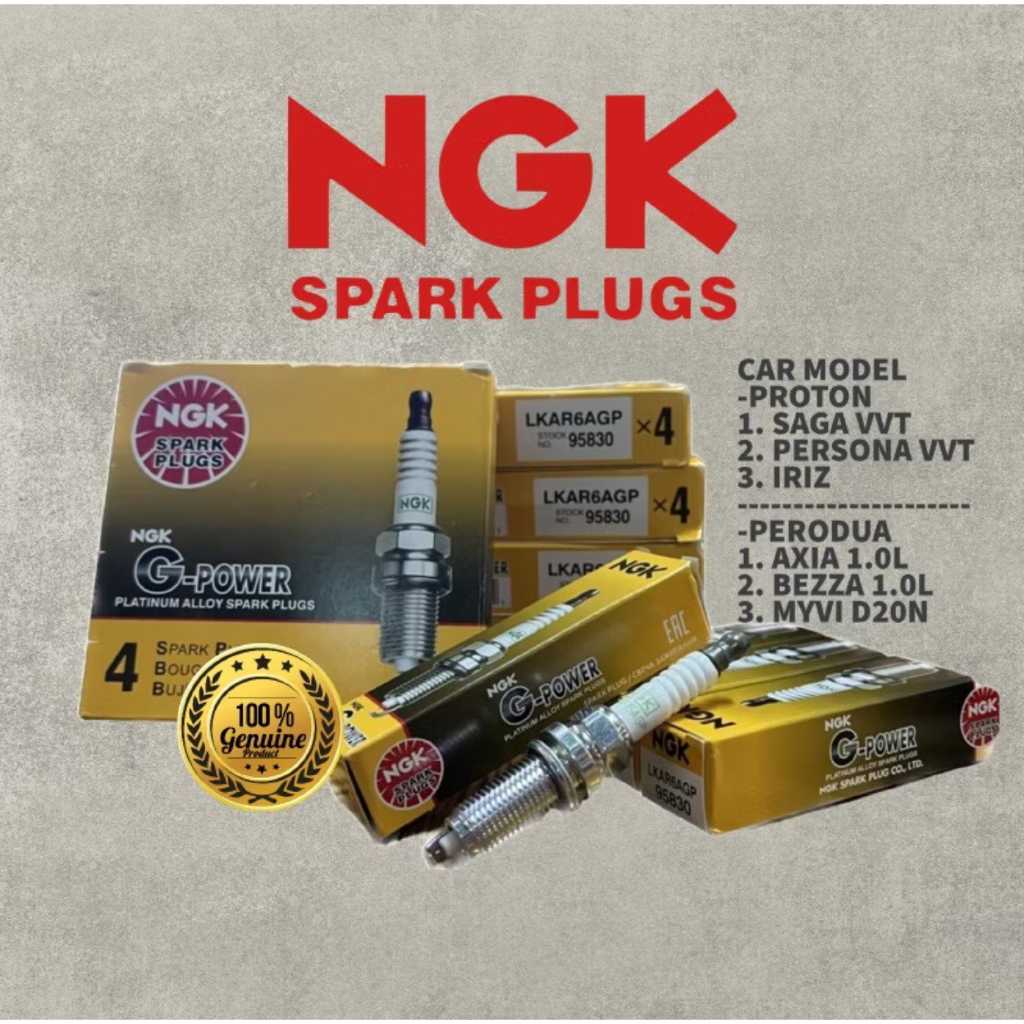 NGK SPARK PLUG LKAR7AGP FOR PROTON SAGA VVT / PERSONA VVT / IRIZ ...