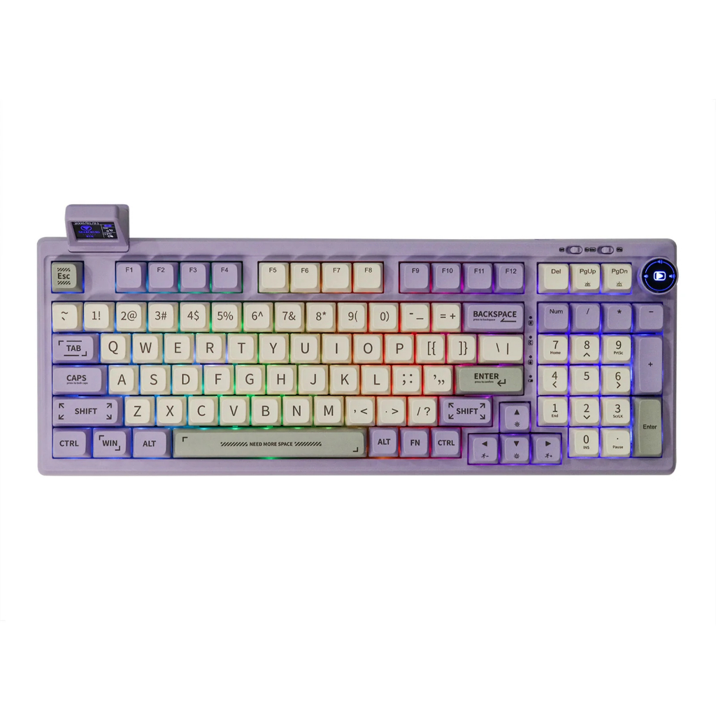EPOMAKER RT100 95% Retro Mechanical Keyboard with Knob and Mini Display ...