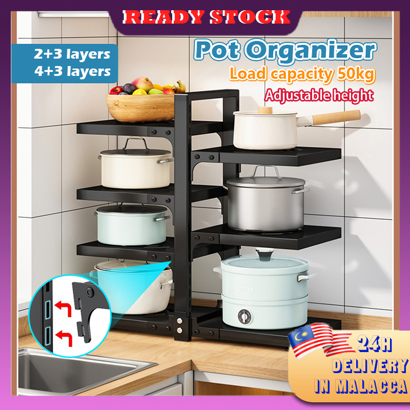 【Sangat Tebal】Rak kitchen rack kabinet dapur Carbon steel rust ...