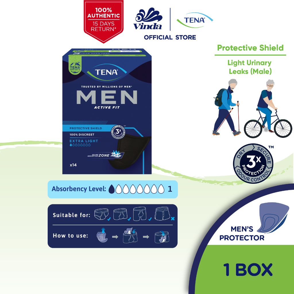 TENA Men Protective Shield for Light Urinary Leaks (14s) | Shopee Malaysia