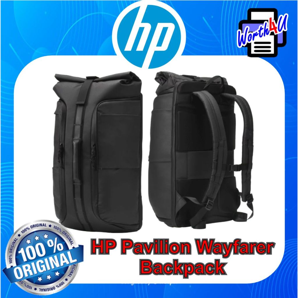 HP Pavilion Wayfarer Backpack Gaming 15.6" Black 5EE95AA Bag Bagpack ...