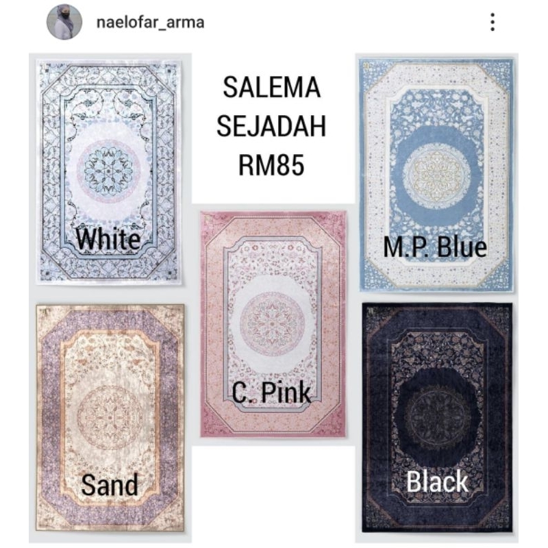 NAELOFAR SEJADAH SALEMA WITH EXCLUSIVE BOX (100% ORIGINAL) | Shopee ...