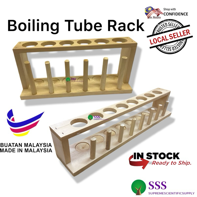 🔥[Ready stock]🔥Boiling Tube Rack 6 Holes and 8 Holes (Wooden) | Shopee ...