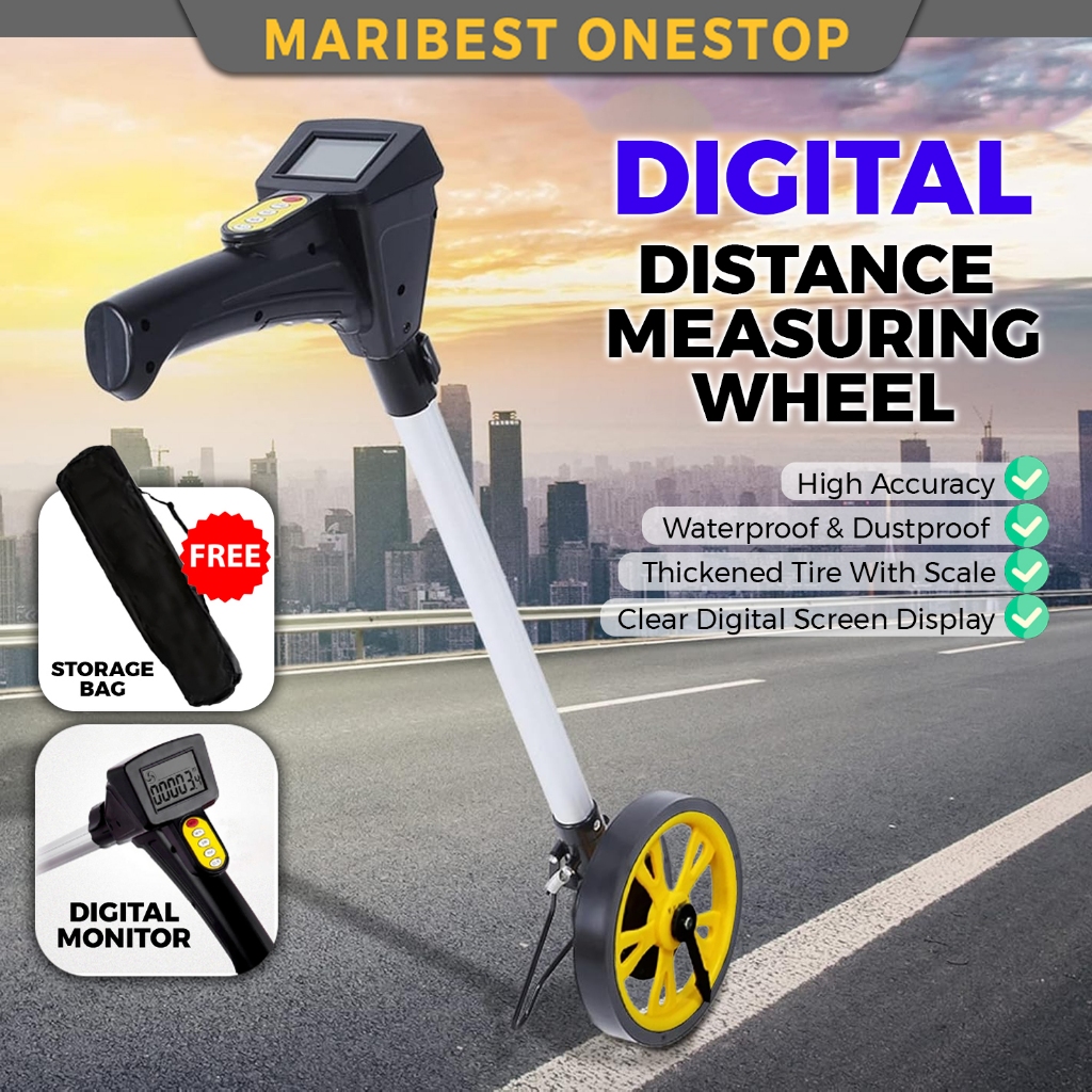 Analog Digital Display Folding Distance Measuring Wheel 10km Adjustable ...