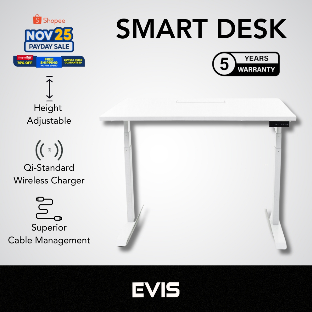 EVIS Smart Desk Electrically Height Adjustable Ergonomic Office Desk ...