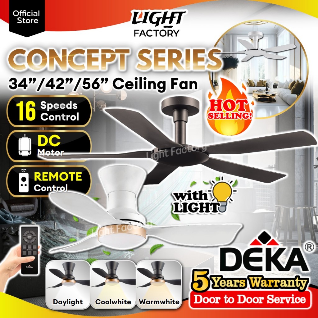 🔥NEW🔥 DEKA CONCEPT Baby Fan 42" DEKA CONCEPT MINI LED 34" DC Ceiling ...