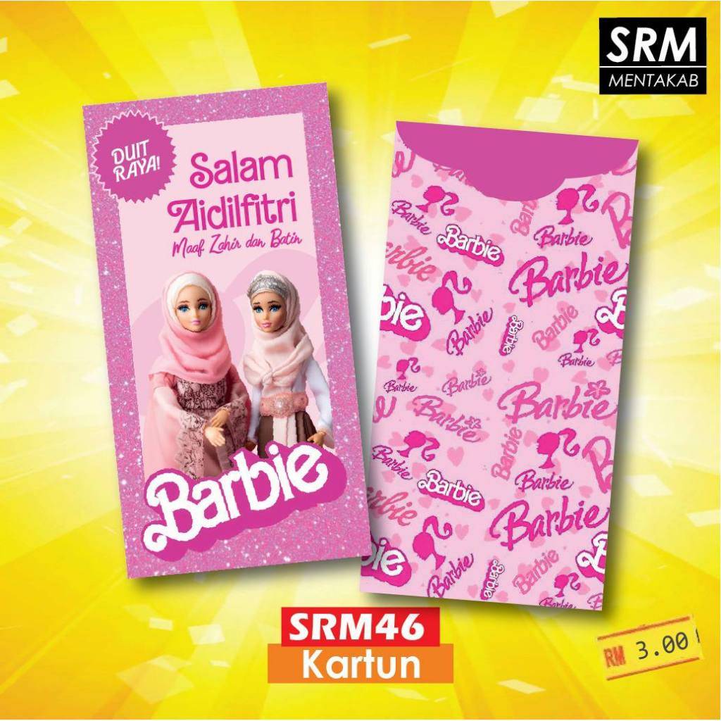 Sampul Raya Barbie | 1 Paket 10pcs | Sampul Raya Viral 2025 | Angpau ...