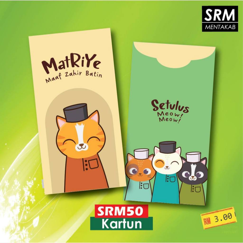 Sampul Raya Kucing Meow | 1 Paket 10pcs | Sampul Raya Viral 2025 ...
