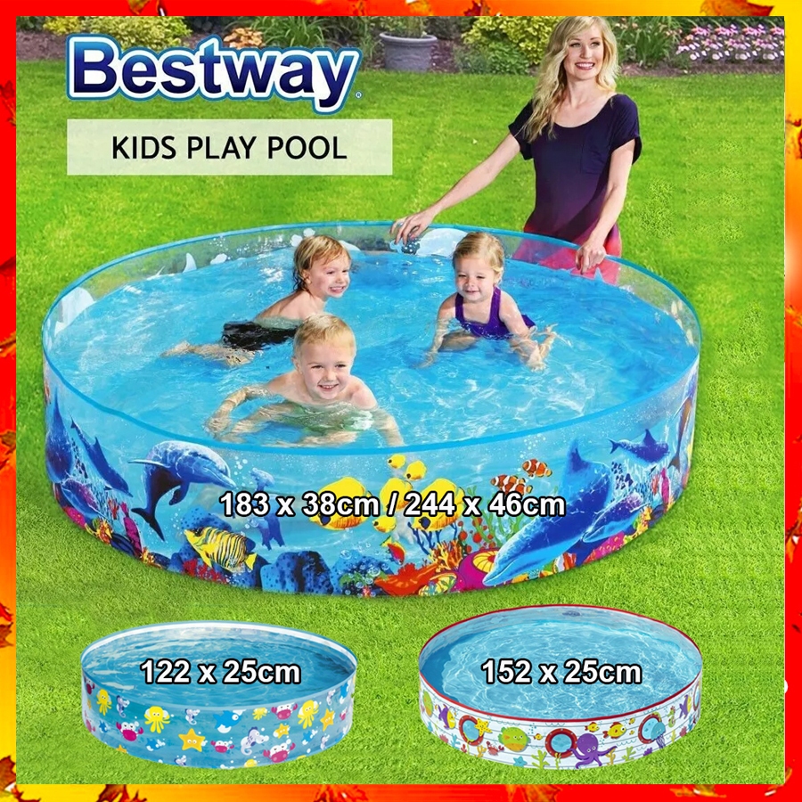 BESTWAY Multi Sizes Kids Swimming Pool Snapset For Children Quality PVC ...