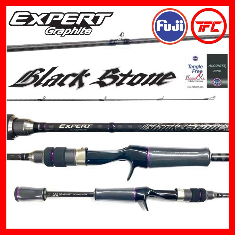 Expert Graphite Black Stone Baitcasting Rod Joran Pancing Baitcast BC Blackstone Casting ...