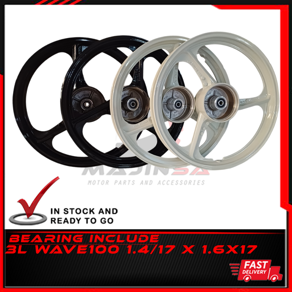 SPORT RIM ENKEI 3 BATANG FULL CHOP WAVE100 KILAT HITAM PUTIH 303 3L ...