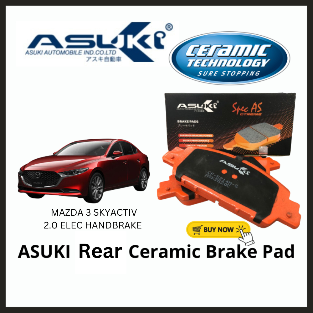 ASUKI Ceramic Rear Brake Pad Mazda 3 BM BN 2.0 CX3 CX-3 DK2 Use EPC ...
