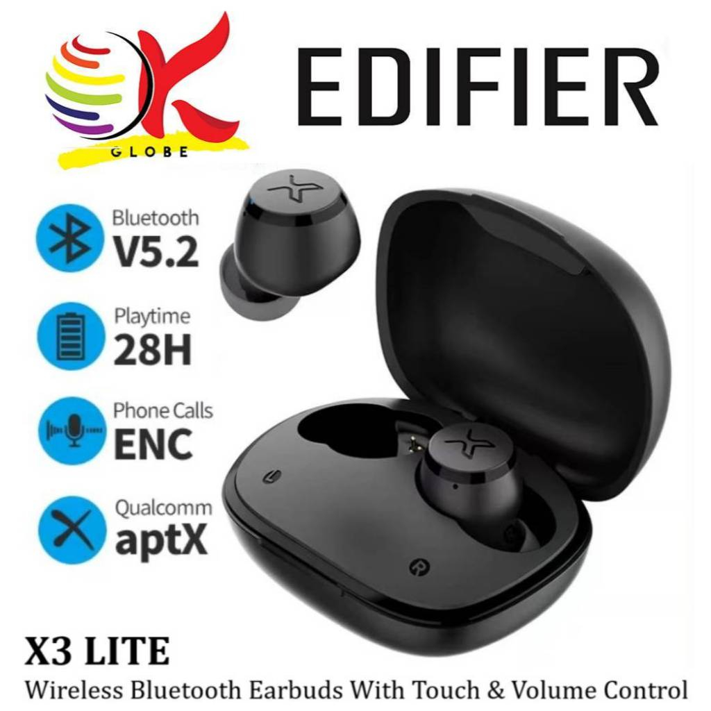 EDIFIER X3 LITE WIRELESS BLUETOOTH EARBUDS BUILT-IN MIC WITH TOUCH ...