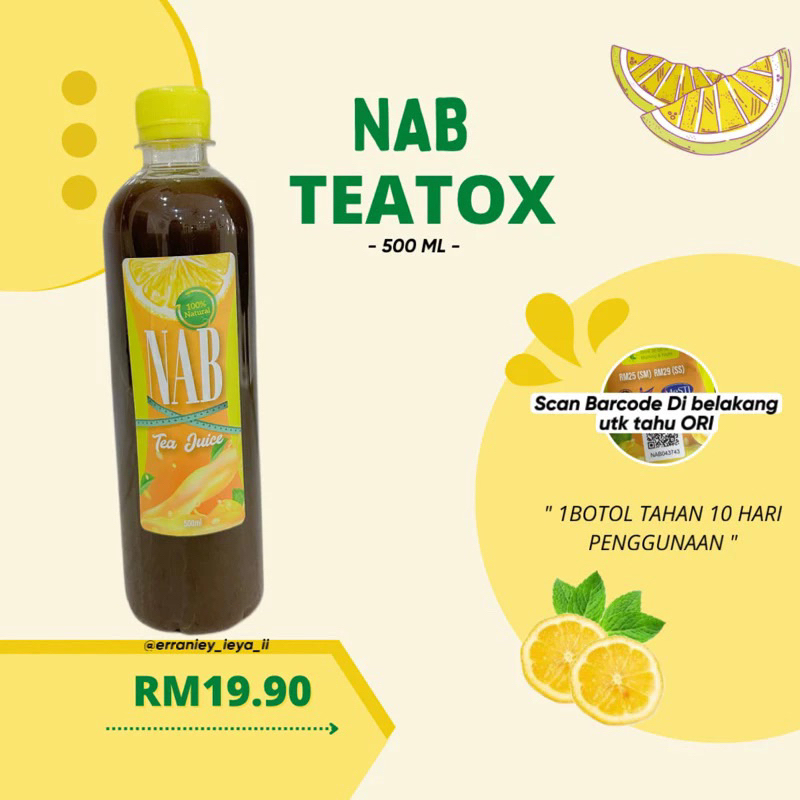 NABteatox Jus Kurus 100% homemade(melawaskan , kikis lemak degil ...