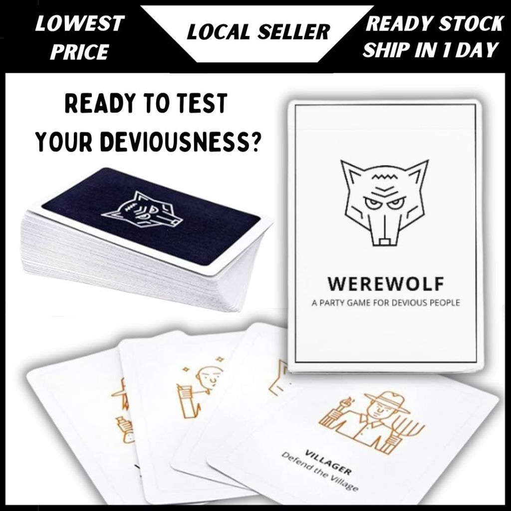 Werewolf Card Game Edition Board Games Card Games Family Game Indoor ...