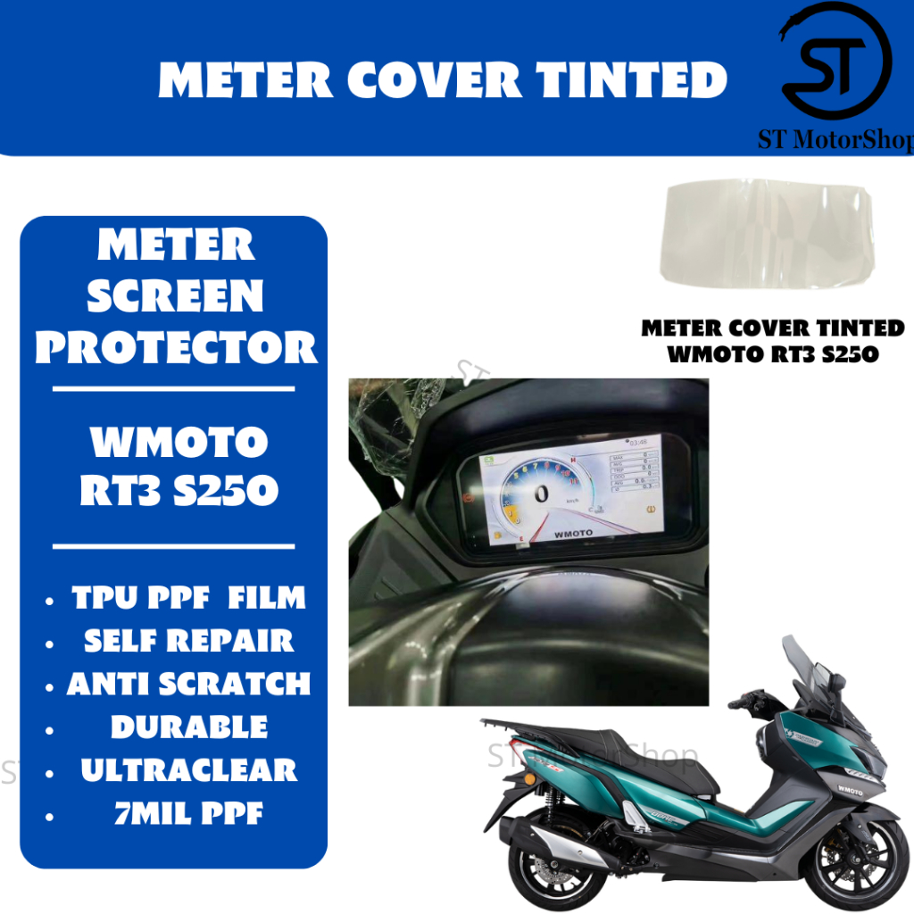 WMOTO RT3 S250 Cover Meter Tinted Meter Screen Protector Clear PPF TPU ...